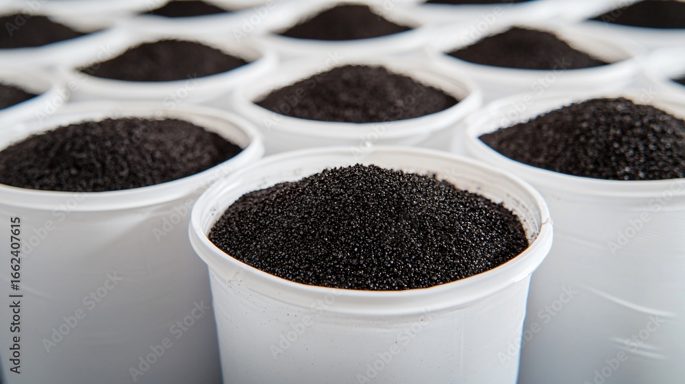 Bags of biomass pyrolysis biochar prepared for sustainable soil ...