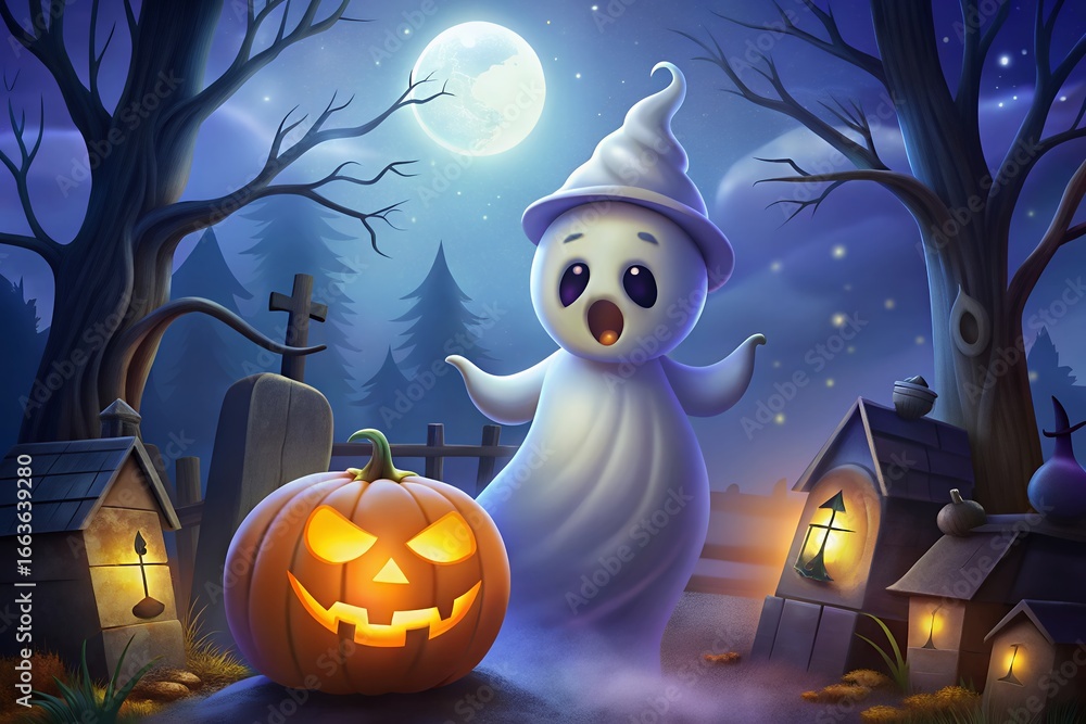 ghost jack o' lanterns