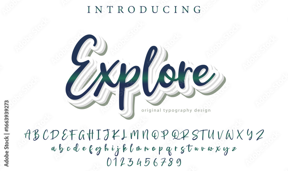 Explore Font Stylish brush painted an uppercase vector letters ...