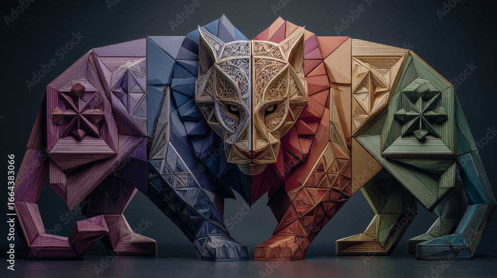Tangram puzzle. Schemes with different animals. Stock Illustration ...