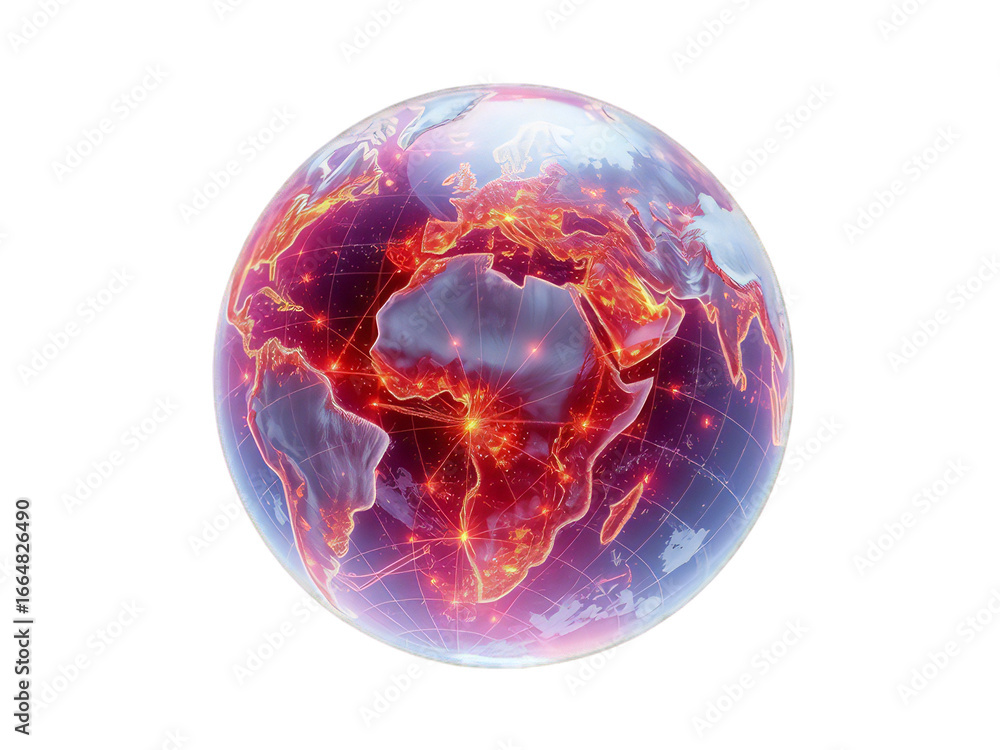 Dynamic representation of our interconnected world, illustrating the ...