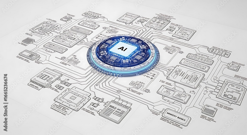 AI System Architecture: Complex Network Diagram of Artificial ...