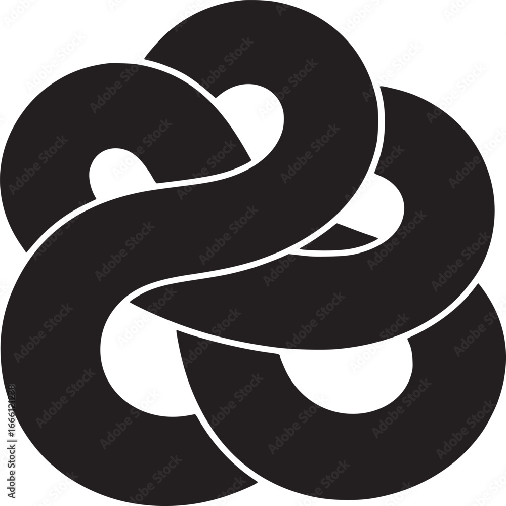 Stock-Vektorgrafik „Intricate knot design represents complex ...