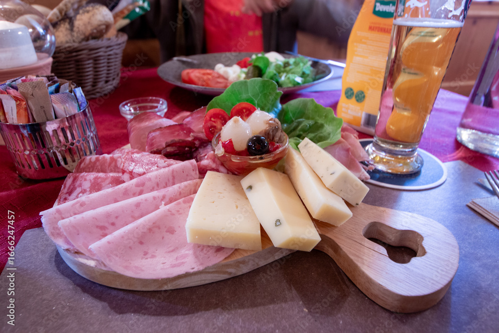 Typical products, typical South Tyrolean dishes, cheeses, sausages and ...