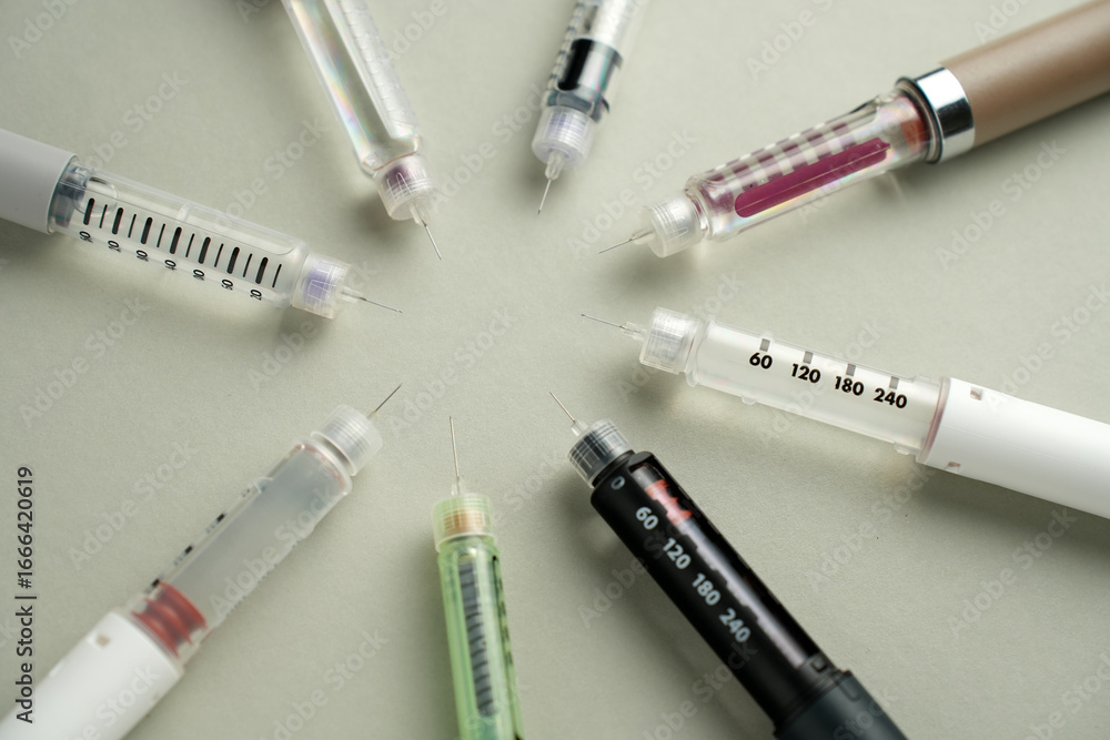 Photo Stock Various injection pens for semaglutide and GLP-1 drugs ...
