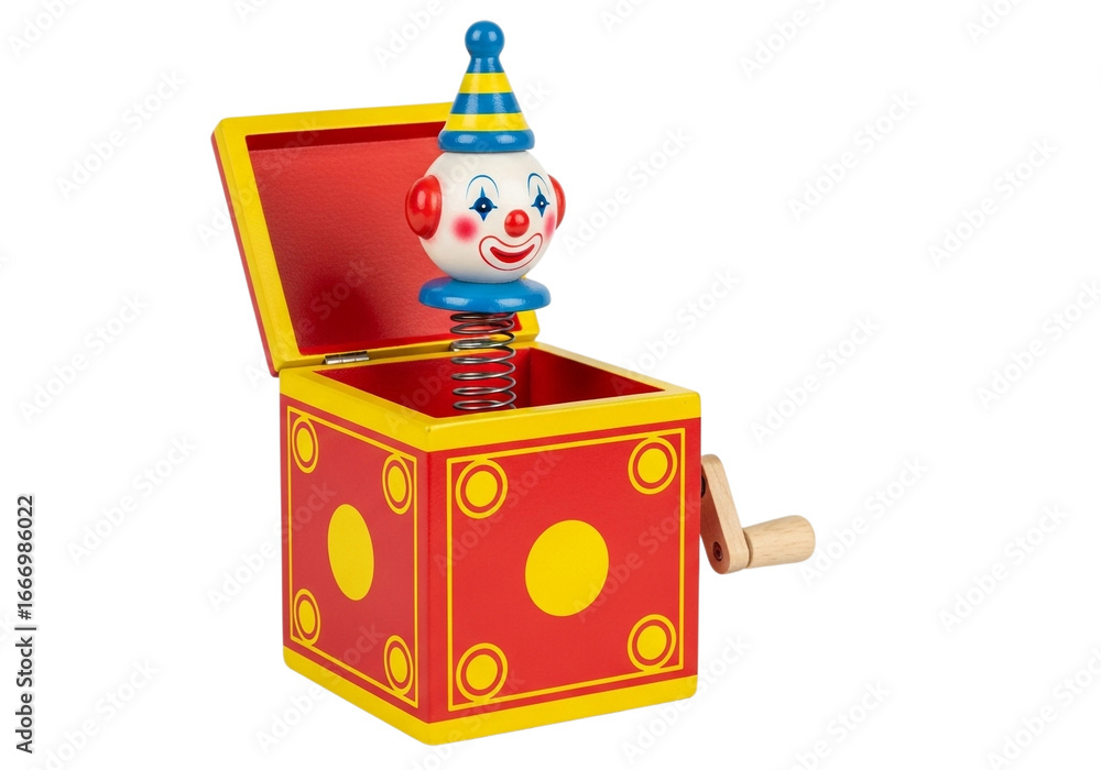 Vintage jack in the box toy surprise pop up clown character with ...