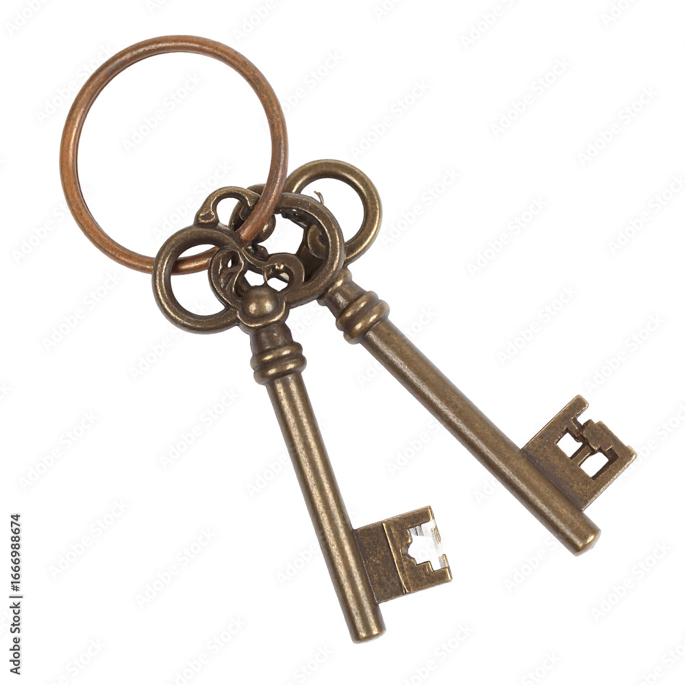 Firefly keychain with house keys on isolated object conceptual design ...
