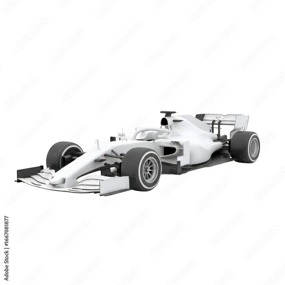 Sleek formula 1 race car design displayed in white with intricate ...