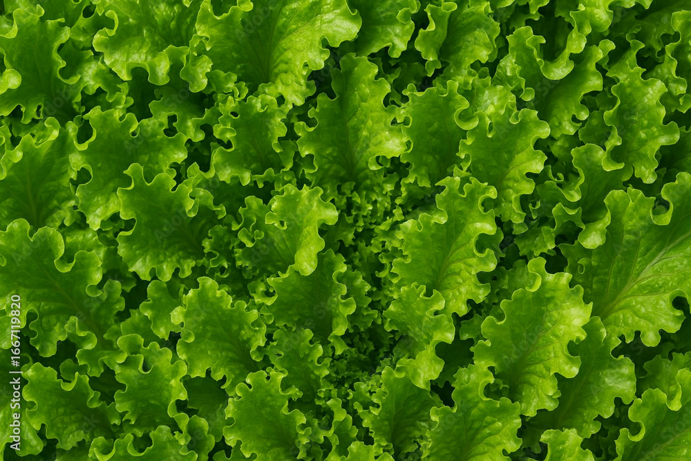 Stock-Illustration „Fresh green lettuce macro texture — crisp leafy ...