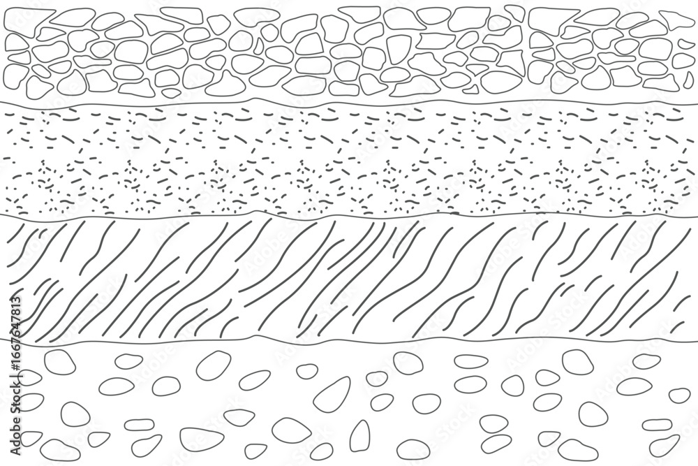 CAD Drawings. Soil layer pattern. texture line art background. Graphics ...