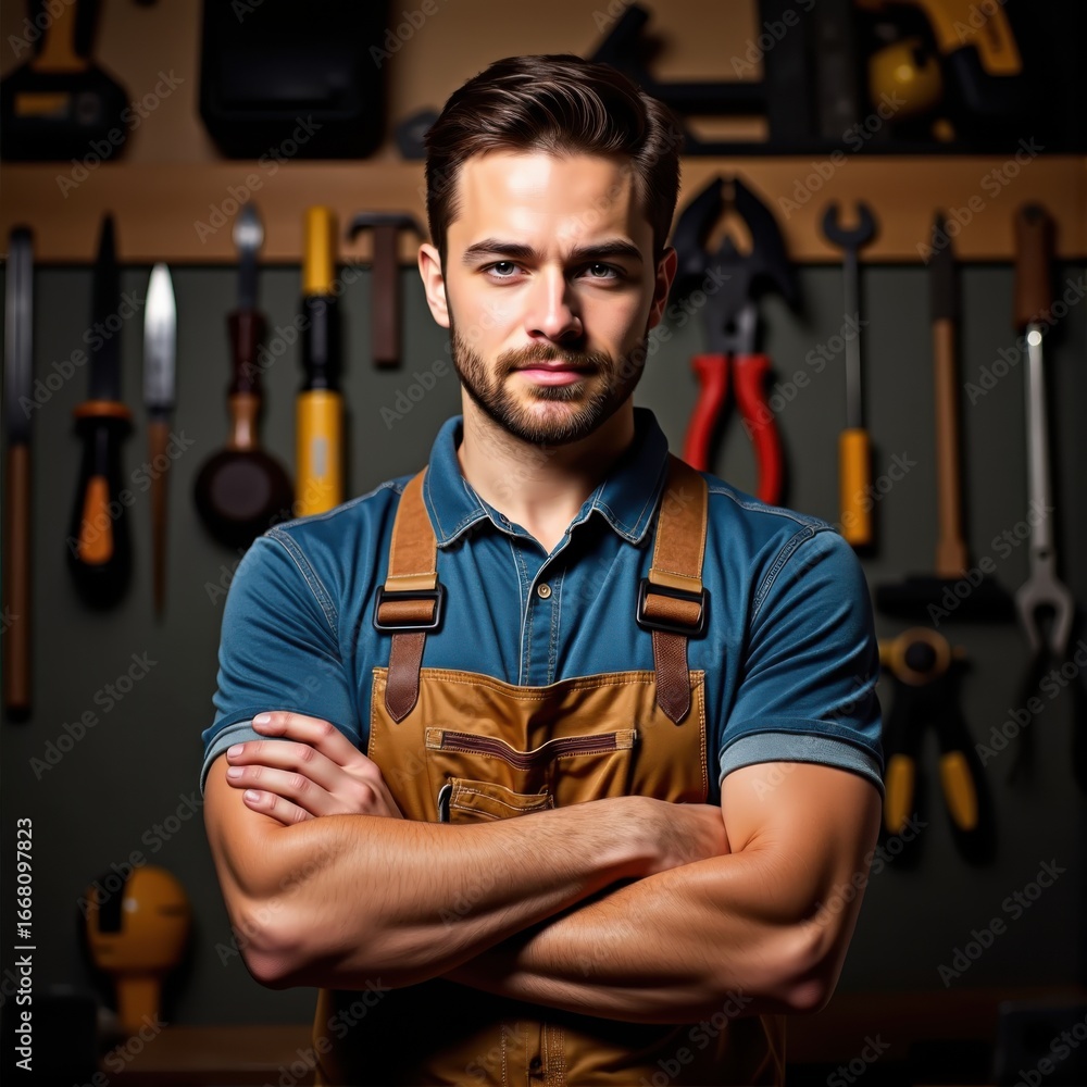 Lets fix it portrait of a handsome young handyman standing in front of ...