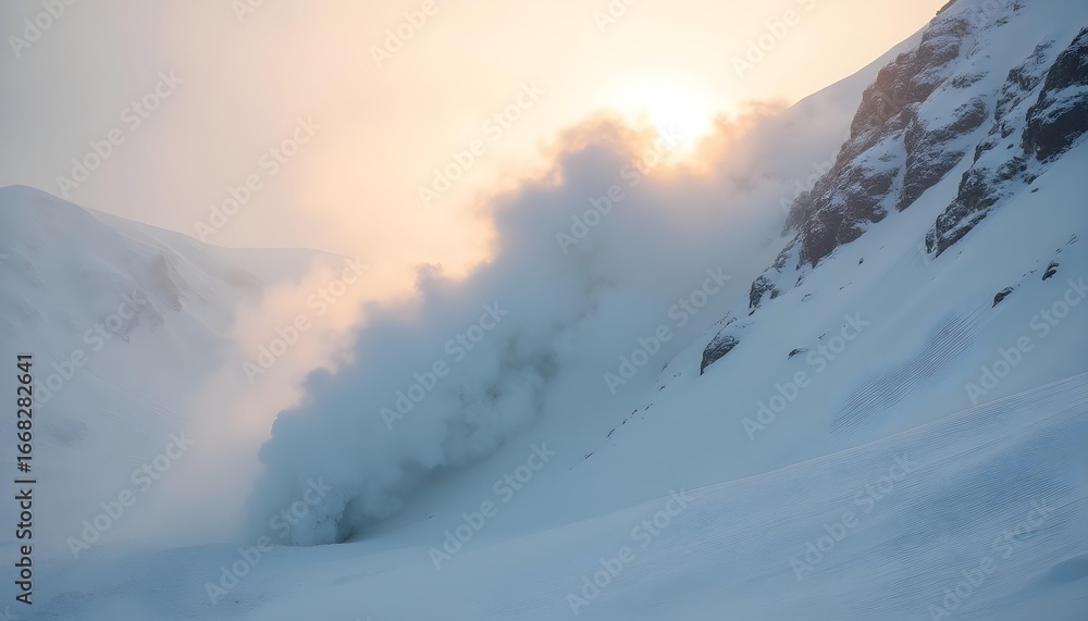 A dramatic, action-filled moment as a snow avalanche rushes down Nanga ...