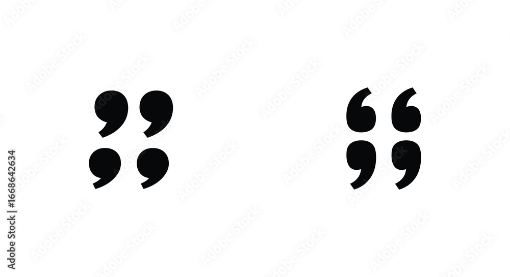 quotation marks symbols for citing and referencing text Stock Vector ...
