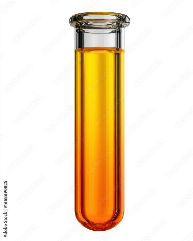 Analyzing drug research through cross-section view of lab tube in ...
