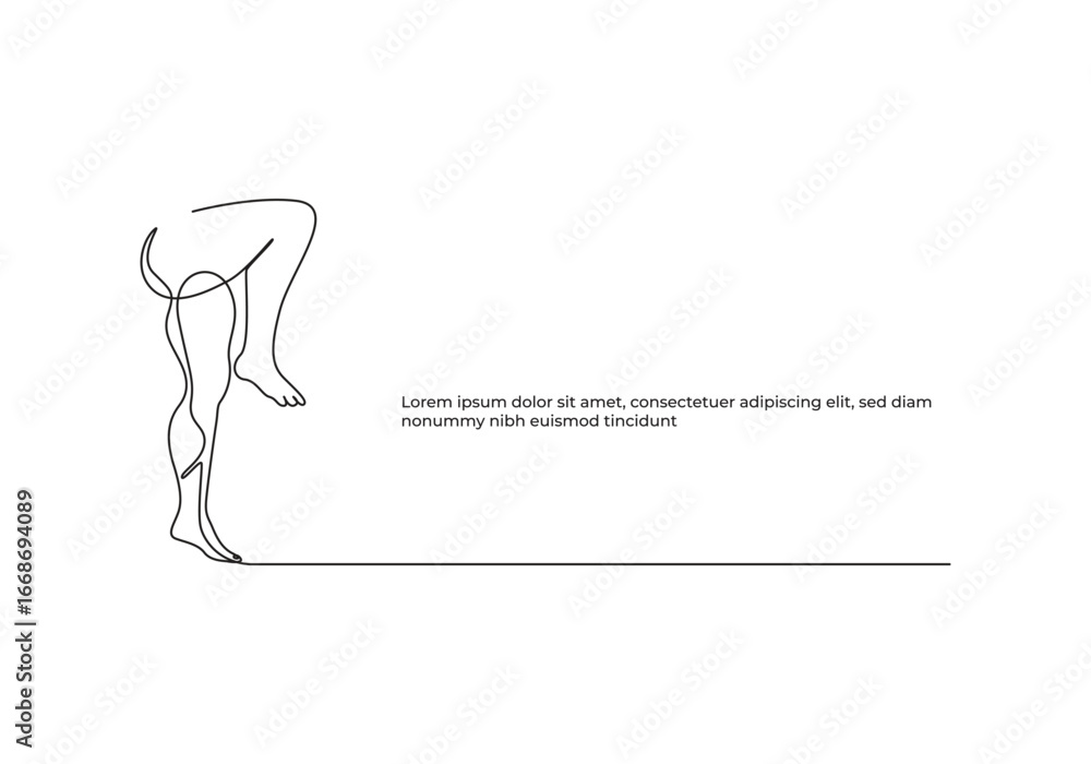 Leg Workouts Best Exercises for Beginners at the Gym Continuous Line ...