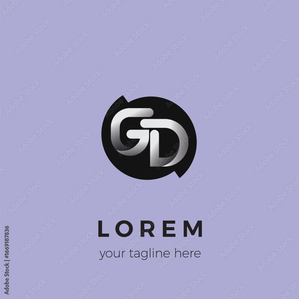 The GD logo is a simple truncated circle frame, suitable for use in ...