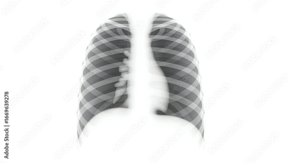 Anatomy&physiology A labeled diagram of standard chest X-ray anatomy ...