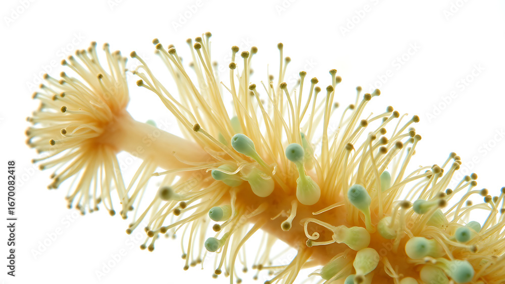 Micrograph of Penicillium fungus. The image clearly shows the ...
