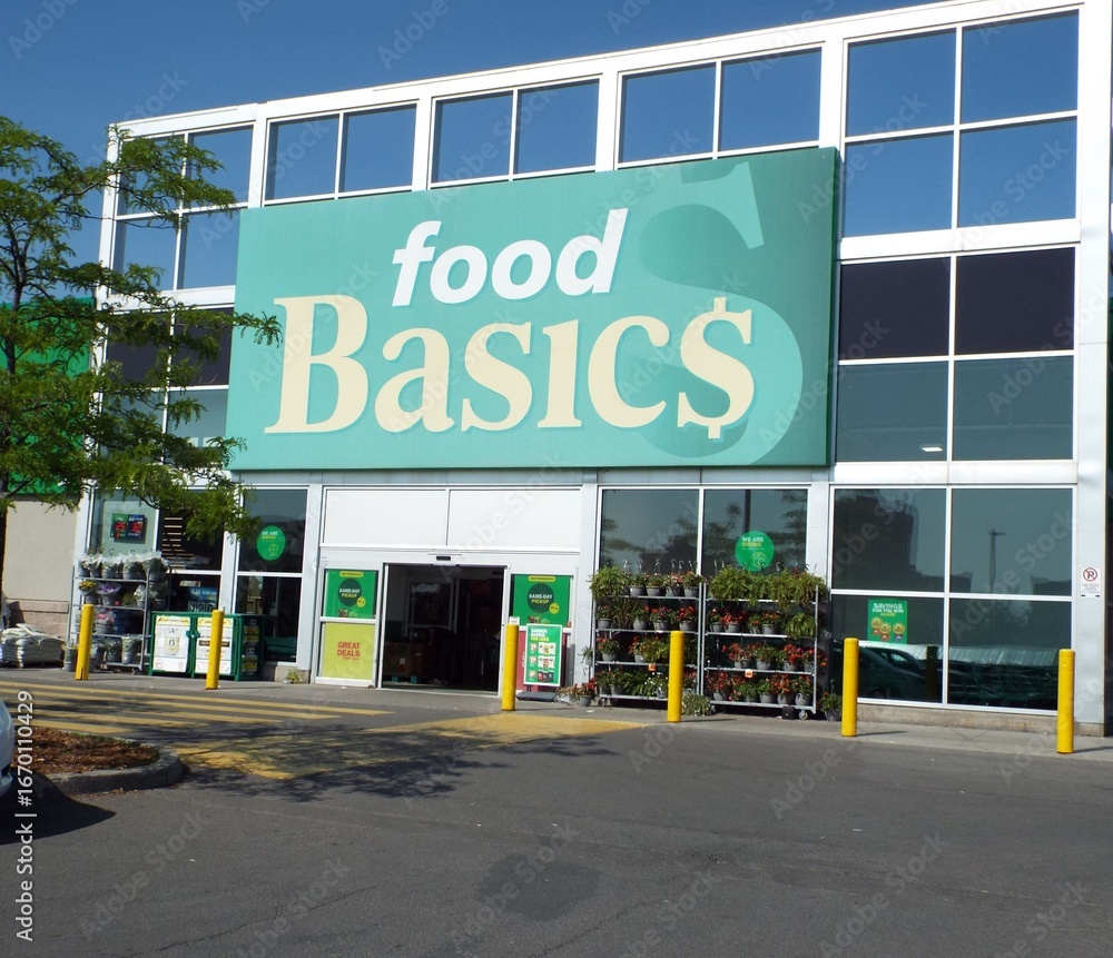 Ottawa, ON, Canada, June 13, 2025: The exterior of a "food BASICS ...