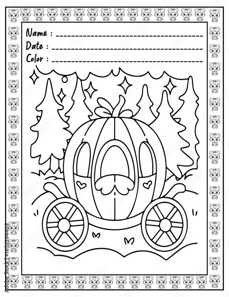 Vettoriale stock di Bold and Easy Cute Very Demure Very Spooky Coloring ...