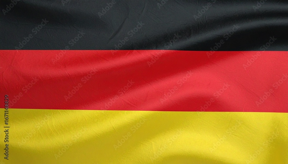 German national flag with horizontal black, red, and gold bands ...