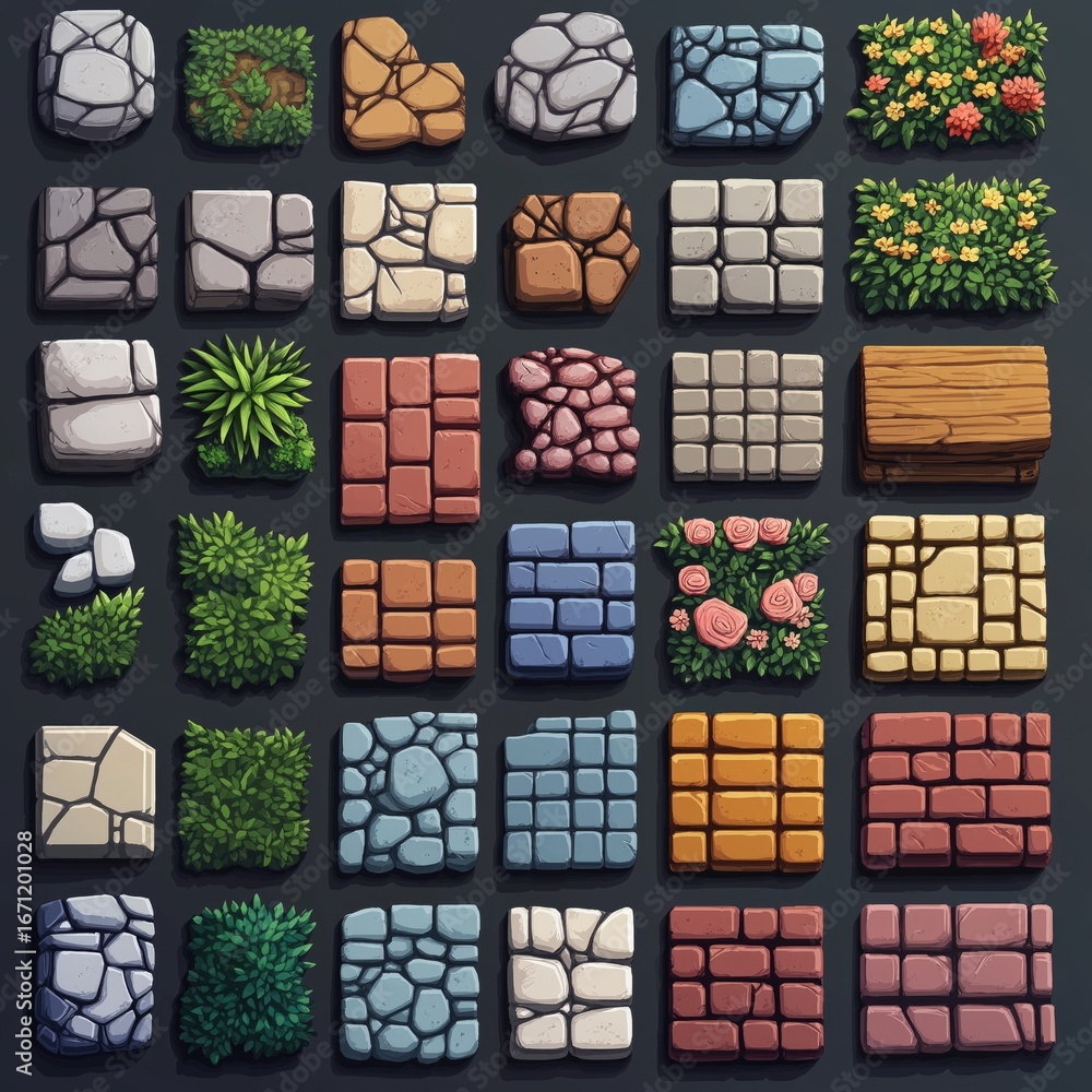 Retro Video Game Floor and Wall Tile Set, Vintage Style Gaming Texture ...