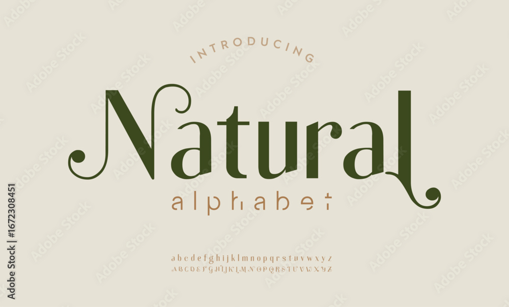 Elegant alphabet letters font natural logo. Typography luxury classic ...
