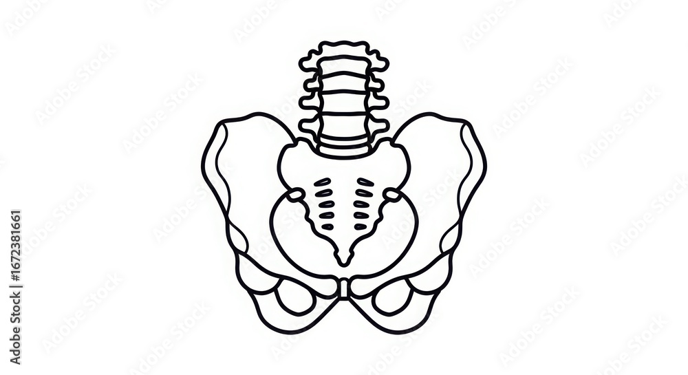 human spine drawing reference