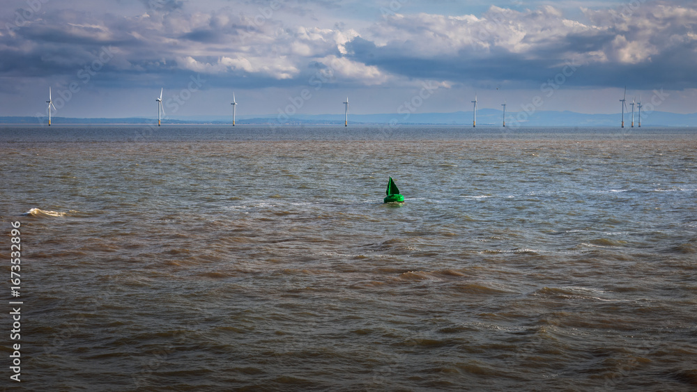 Burbo Bank Offshore Wind Farm, Merseyside , UK, 7th August 2025 Stock ...