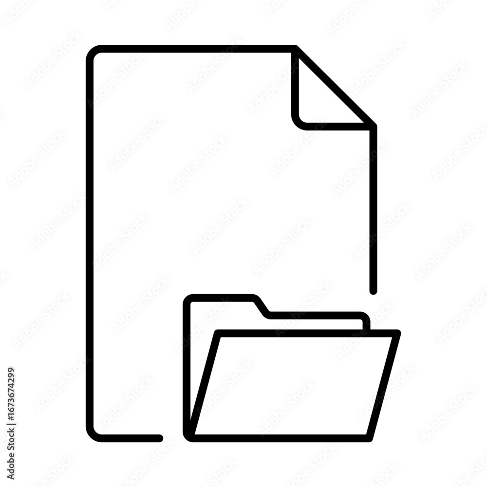 Document and folder icon representing files and organization の Stock ...
