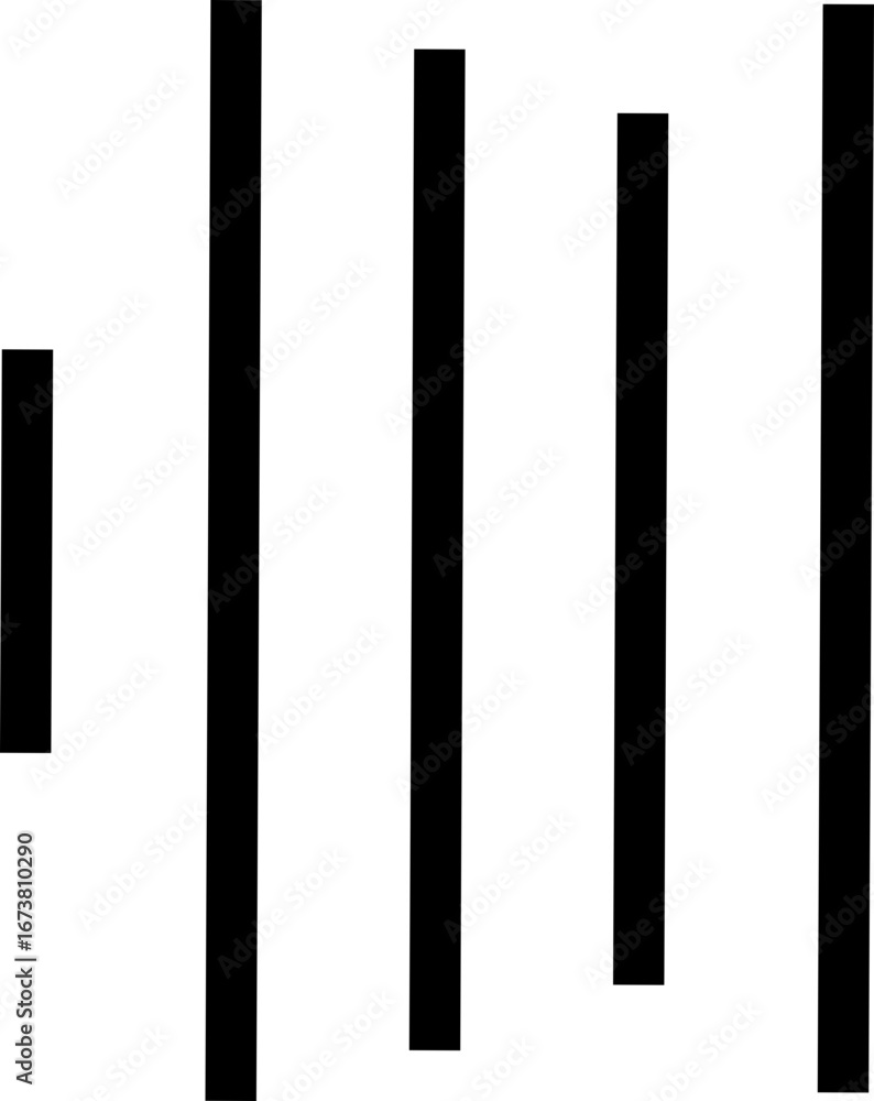 Align vertical line icon for text and layout formatting. Black solid ...