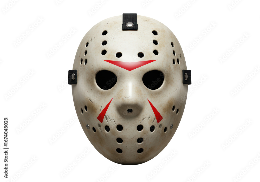Isolated hockey mask iconic slasher killer from horror movie, spooky ...