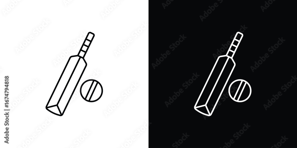 Cricket icon symbols. Simple pictograms for web sites and mobile app ...