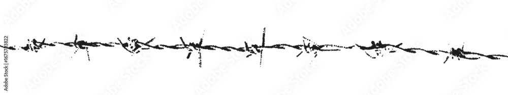 Distressed barbed wire goth core 2000s style grunge element with retro ...