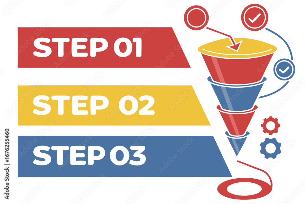 Sales funnel Infographic diagram template for business. Timeline 3 ...