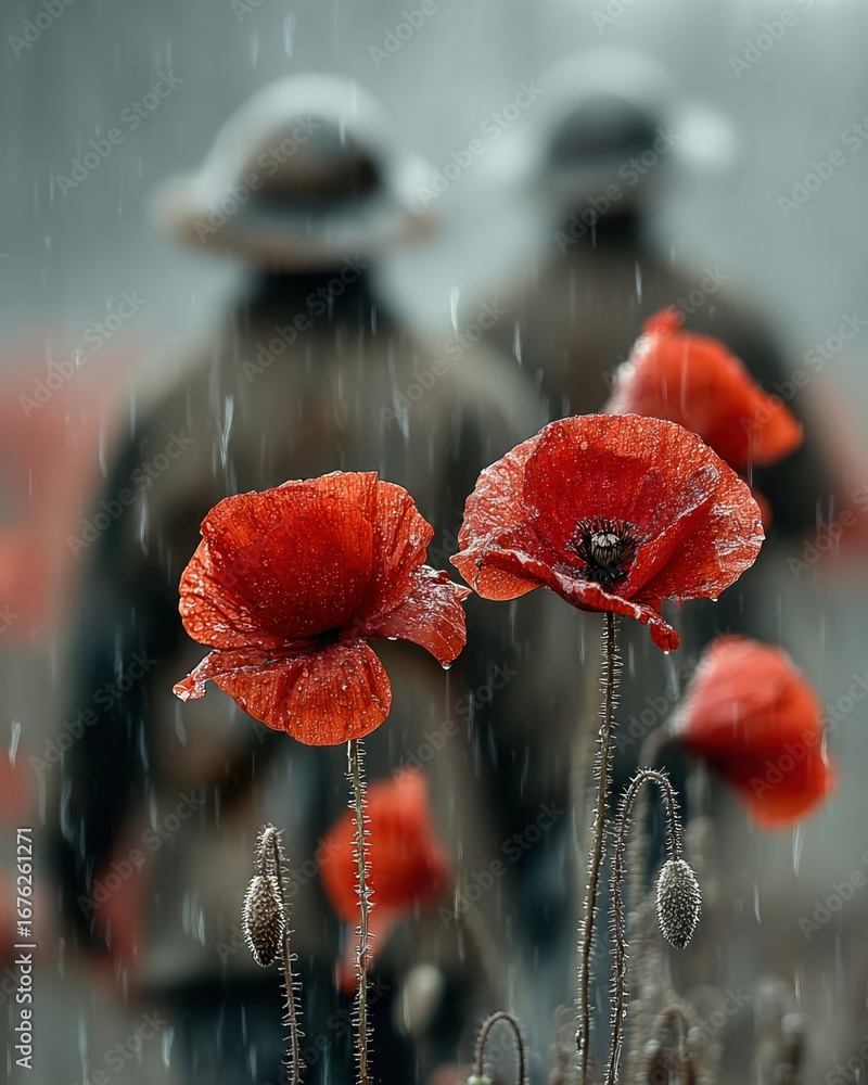 Foto de Stock Anzac Day and Remembrance Day tribute honoring wartime ...