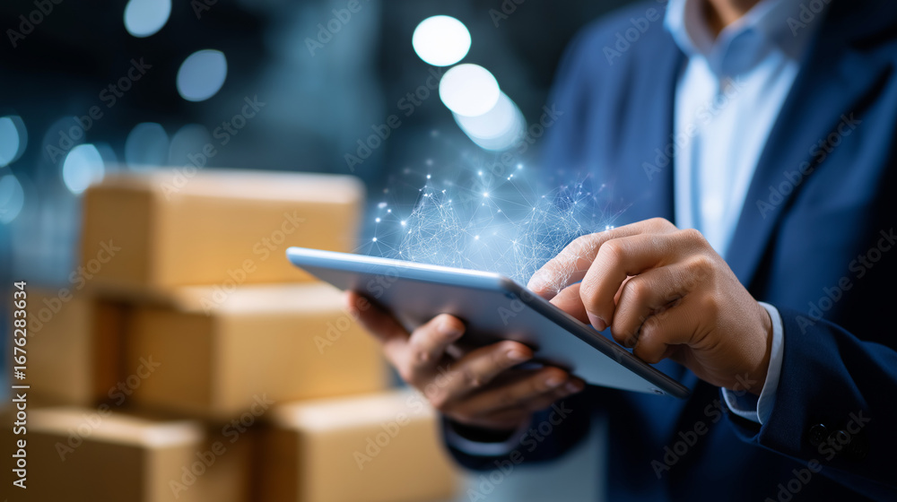 Supply chain management instructor teaching logistics optimization ...