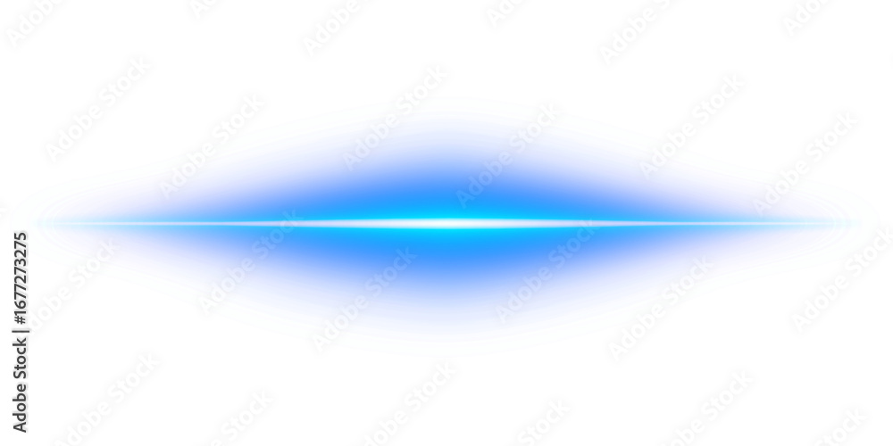 Foto de Stock Transparent blue cyan neon glowing png with horizontal ...