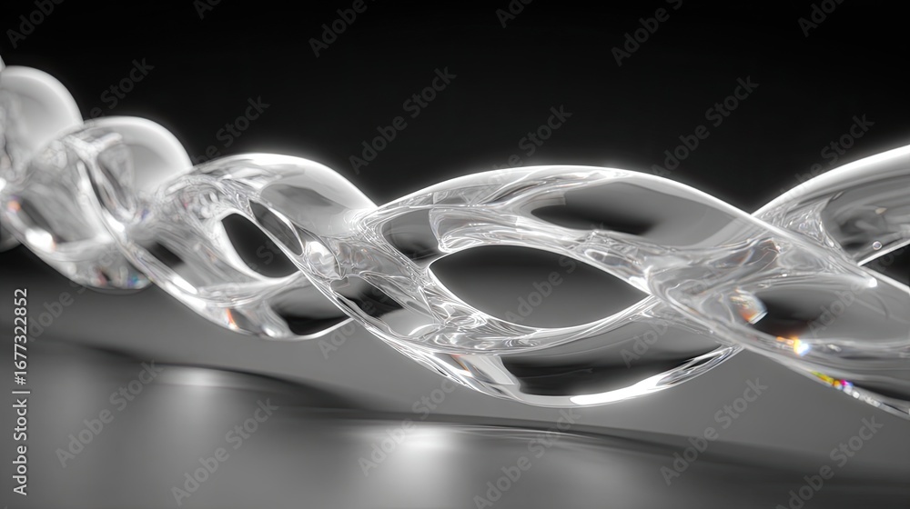 Interlocking glass ribbons creating complex moiré patterns through ...