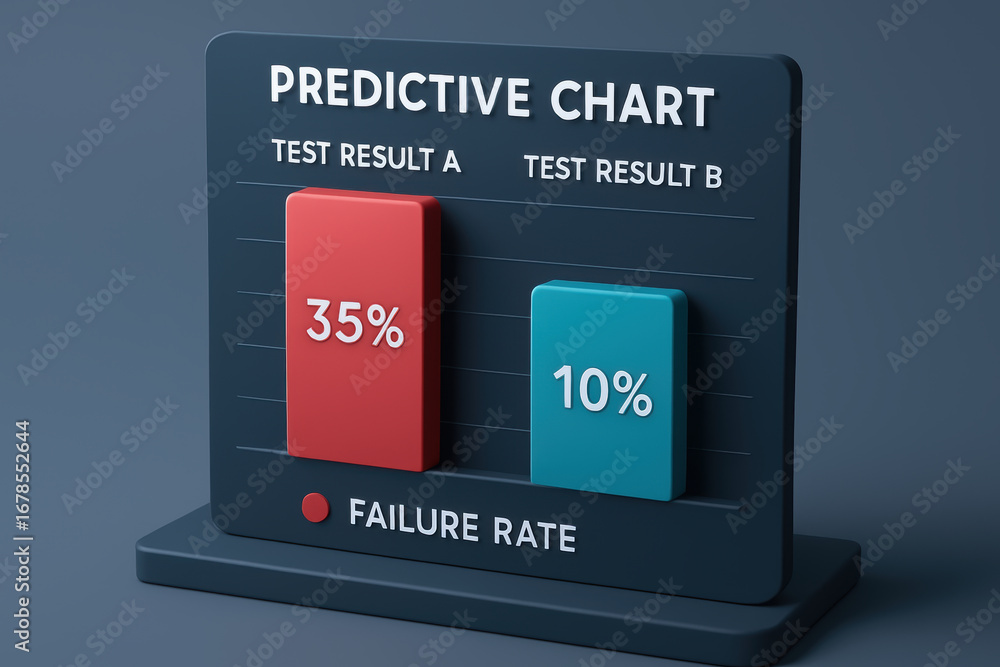 Test result comparison chart for industry failure rate analysis with 35 ...