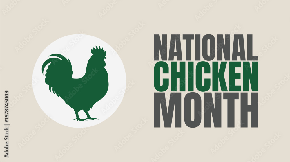 National Chicken Awareness Month, Food, Farming, and Nutrition Design ...