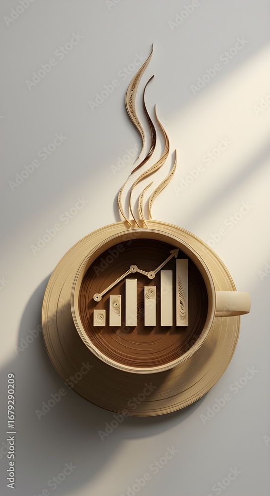 Coffee Growth Chart, A illustrated chart showing the journey from ...