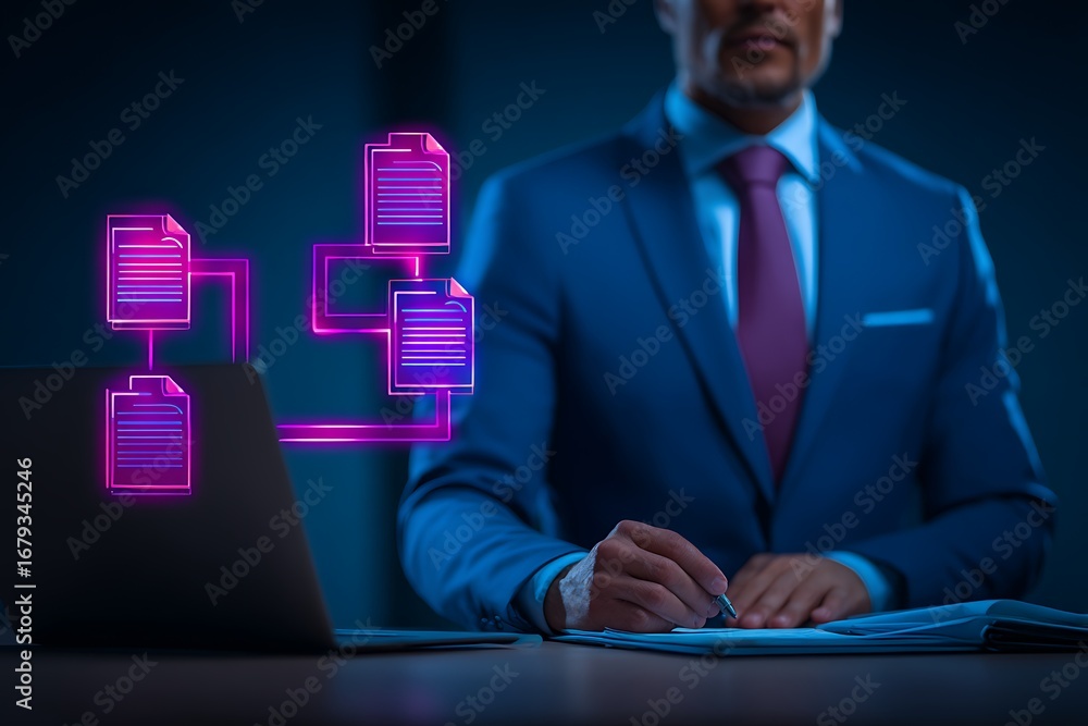 Document management system DMS. Folder structure and classification system. File and folder ...