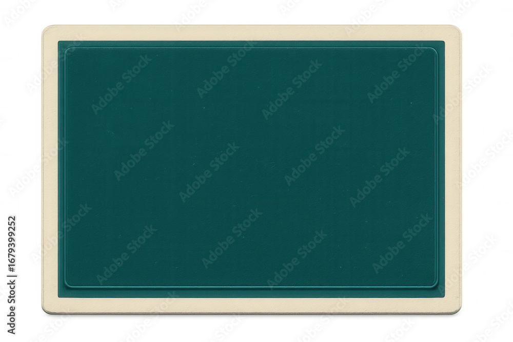 Teal rectangular signboard featuring rounded corners, beige border ...