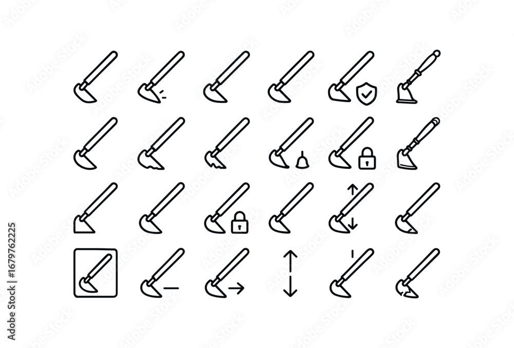vector outline icons Hoe (Basic) hoe icon hoe new hoe old hoe safe hoe ...