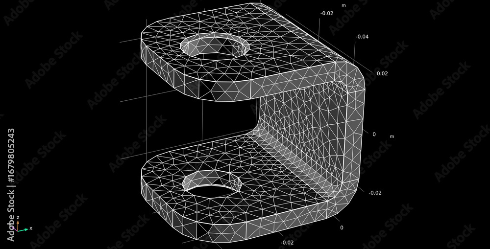 Stock-Illustration „Metal bracket drawing. Computer 3d modeling ...