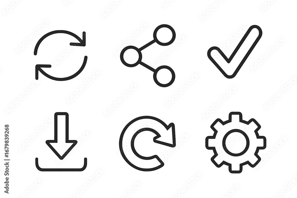Vetor Web and mobile app UI UX line icon set. Vector symbols for ...