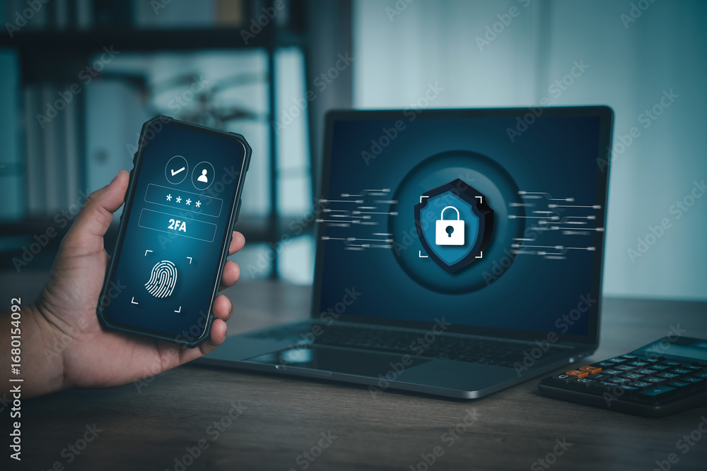 Two-factor authentication (2FA): user confirms identity with ...