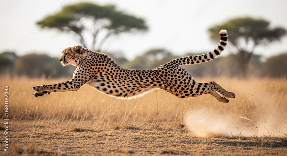 Cheetah in Full Stride: A Display of Speed and Power in the African ...