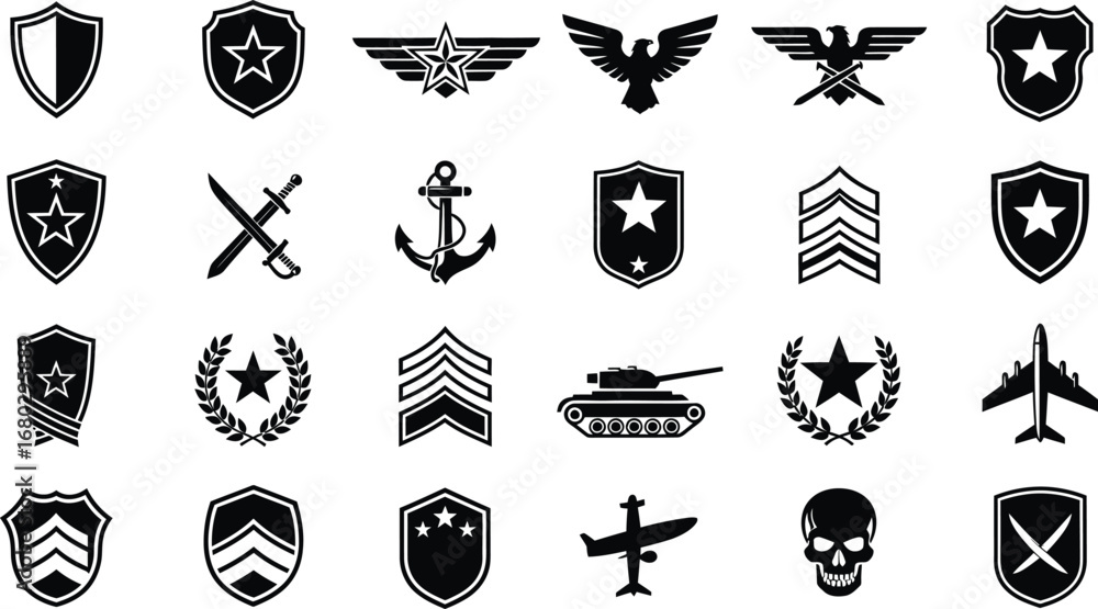 Military Emblems and Insignia: A Collection of Armed Forces Symbols ...